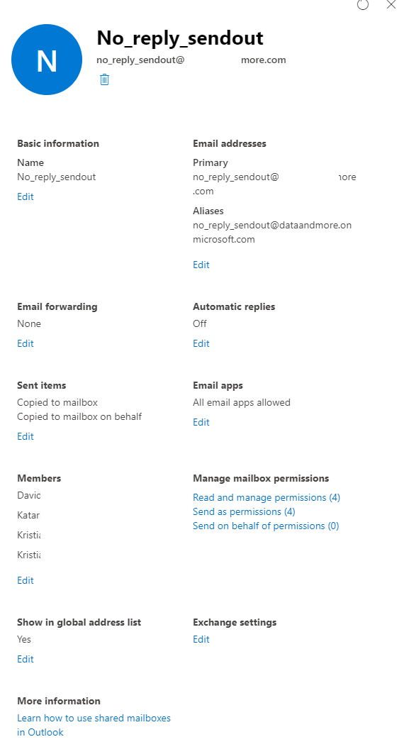 How to create a mailbox to send reports