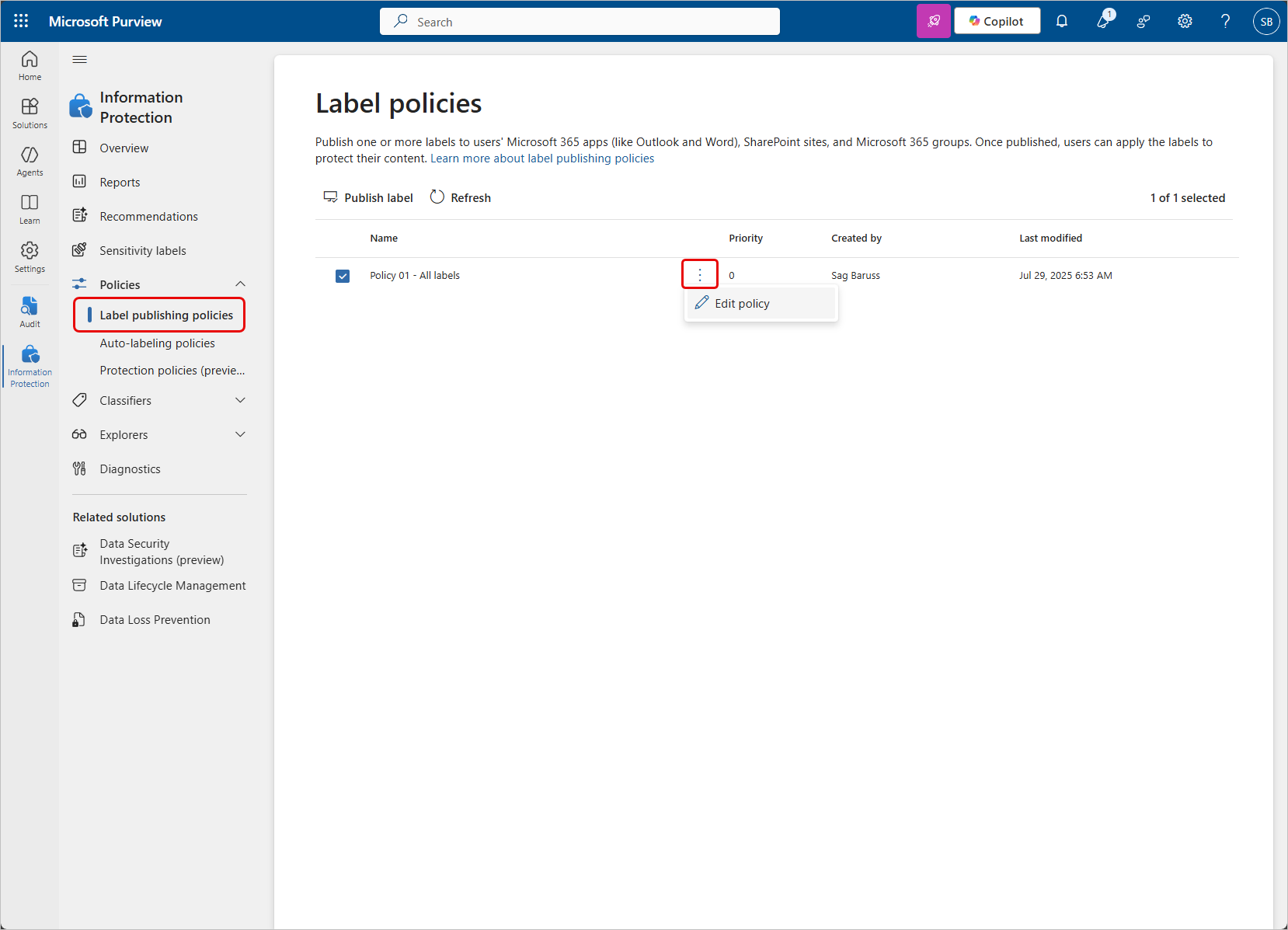 Sensitivity Labels for Microsoft 365 Copilot Protection